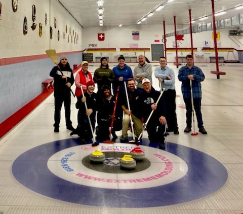 Extreme Molding's Team Building Activity with Schenectady Curling Club